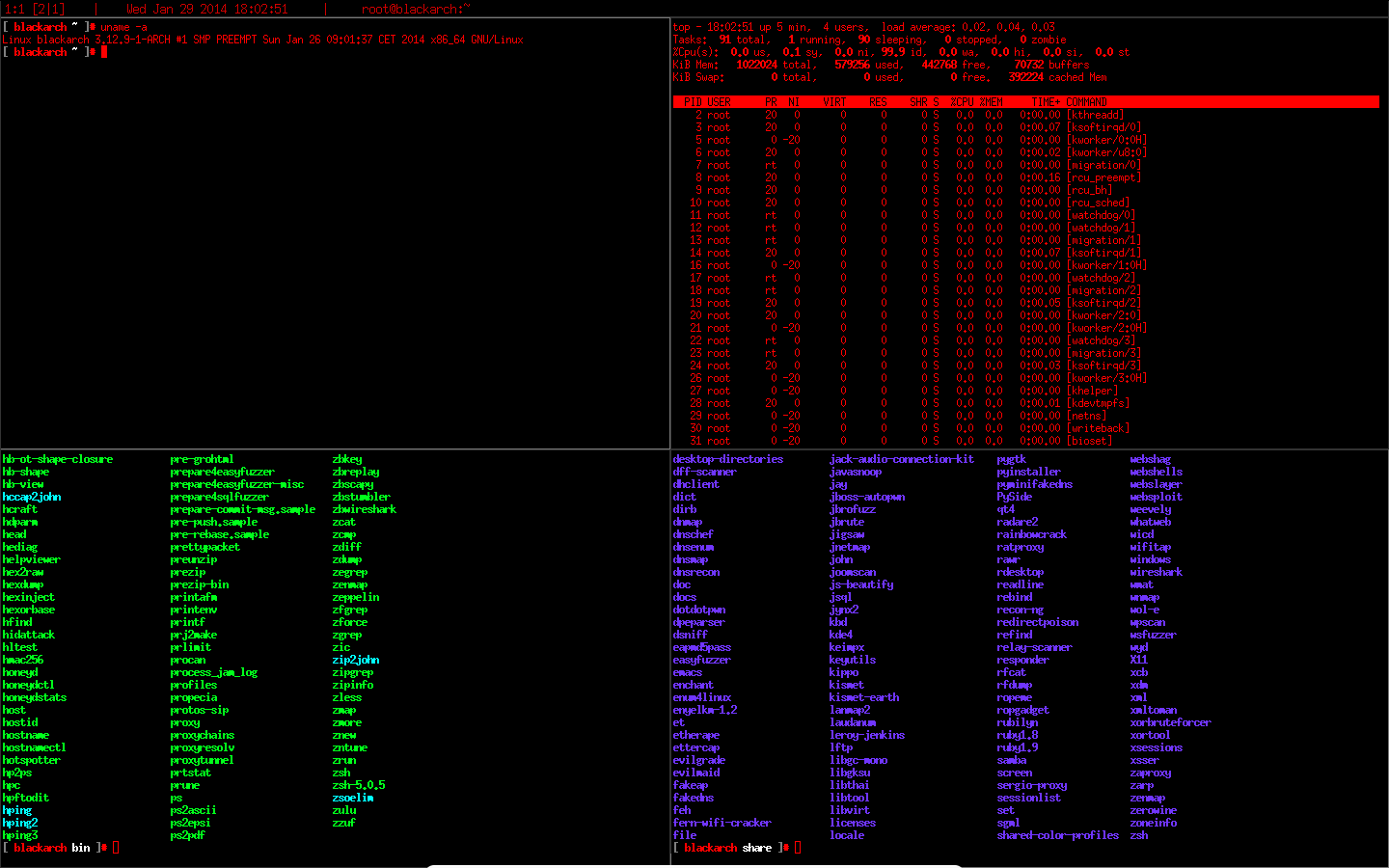 BlackArch .. a Linux distribution of security and penetration with more ...