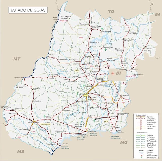 MAPA RODOVIÁRIO DE GOIÁS PARA IMPRIMIR ~ imagens para celular