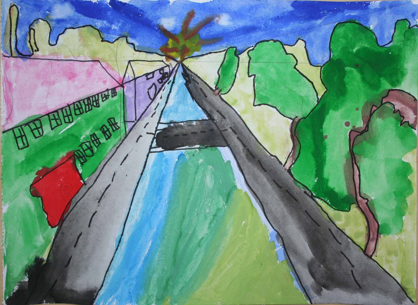 Creating and Educating: One Point Perspective Rivers