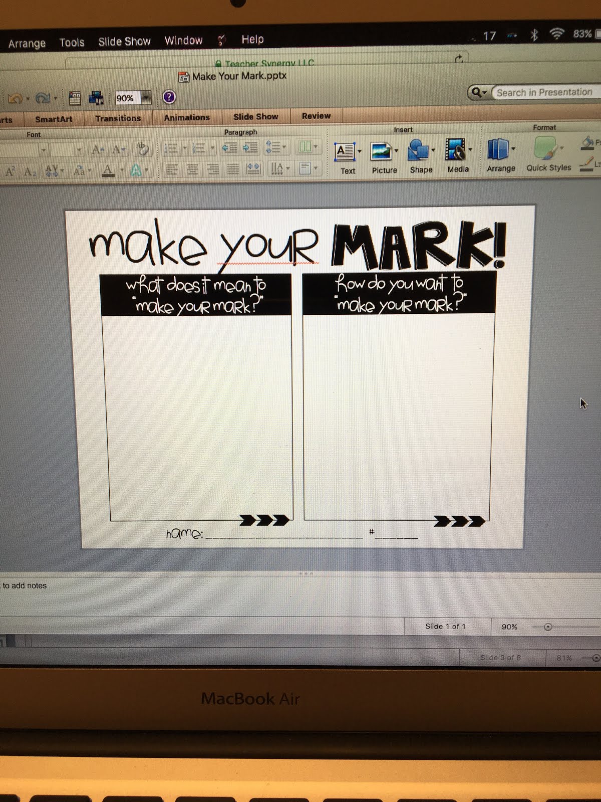 The Vine : Make Your Mark Handout!