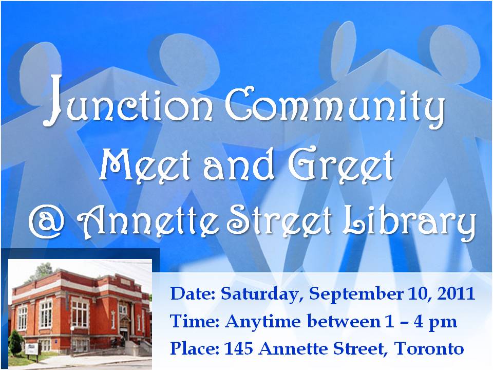 The Arts Junction: Junction Community Meet and Greet at Annette Street ...