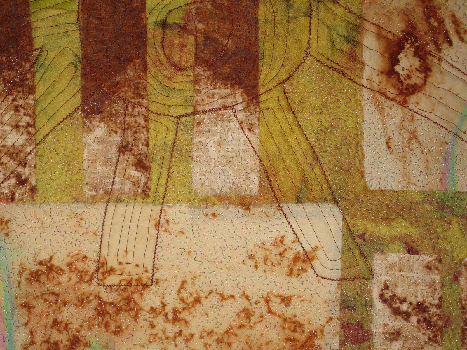 itsallaboutme: Rusted Fabric Quilts