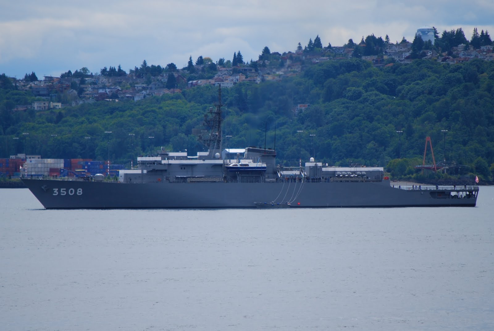 Channel 14, Seattle Traffic: JDS Kashima Anchors in Elliott Bay