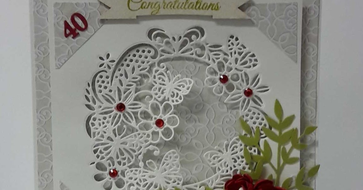 Loves to craft: Ruby Wedding card.