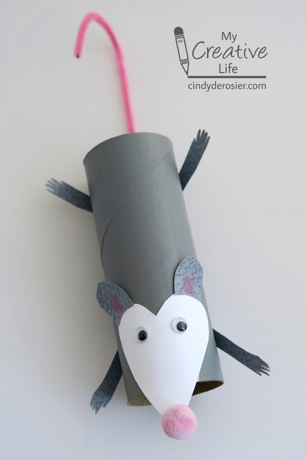 Cindy deRosier: My Creative Life: Cardboard Tube Opossum