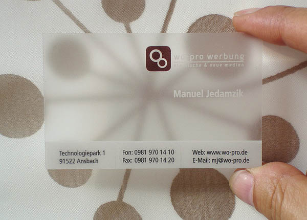 25 Transparent Business Card Examples | Mow Design | Graphic Design Blog