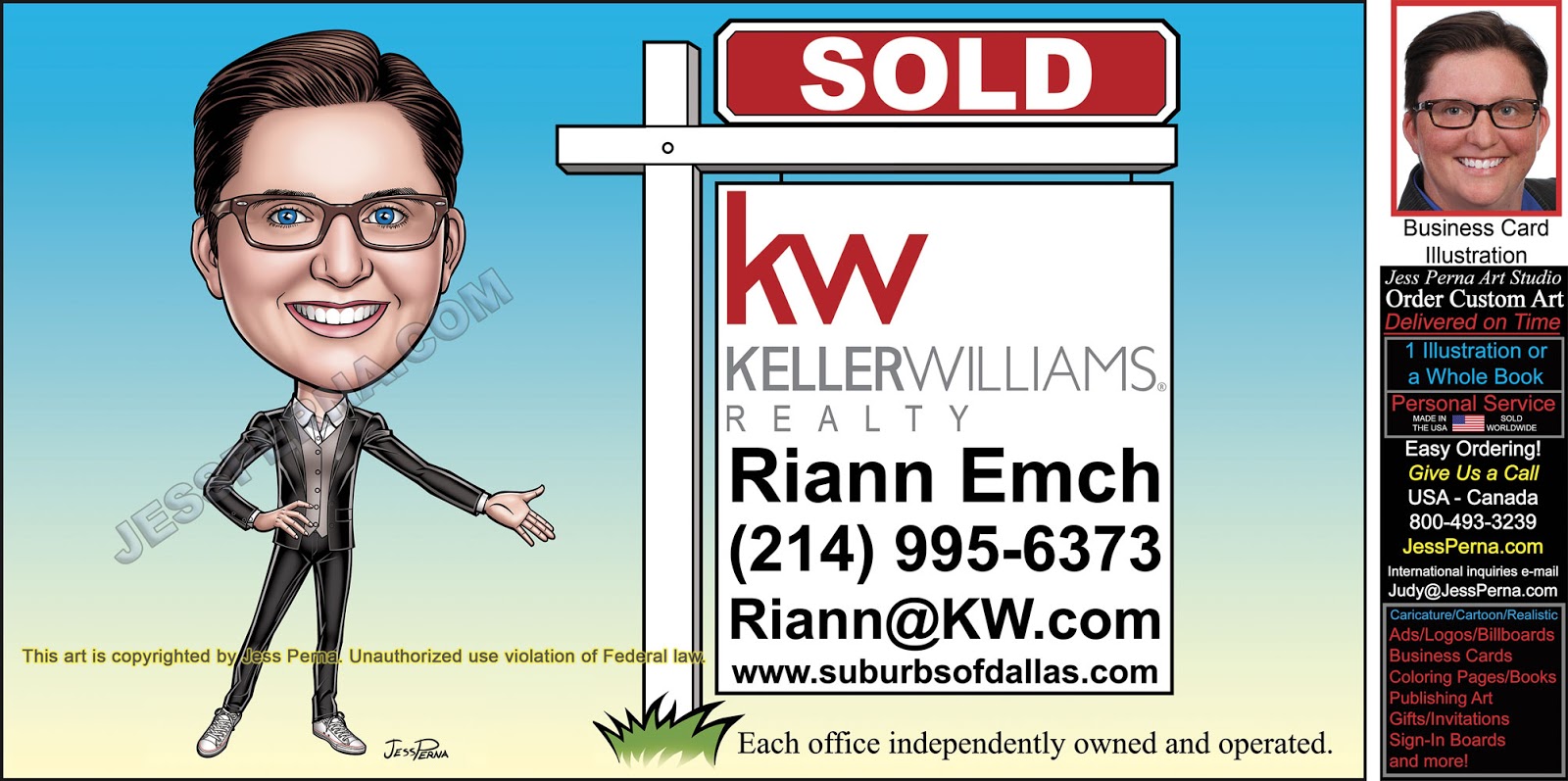 How to Order Ad Cartoons and Caricatures: Keller Williams Real Estate ...