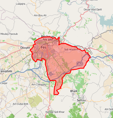 Préfecture de Fès - Maroc Maps