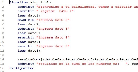 ALGORITMIA: PARCIAL #1 - algoritmos en pseint