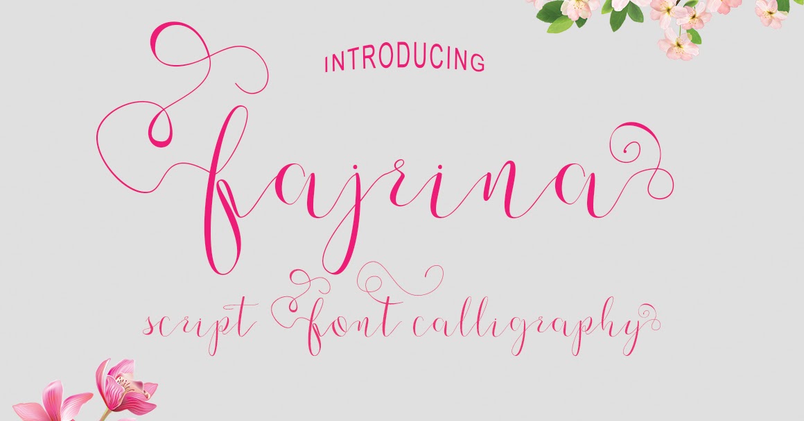 DLOLLEYS HELP: Fajrina Script Free Font