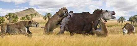 Extinction around the world: Woolly Mammoth and Smilodon