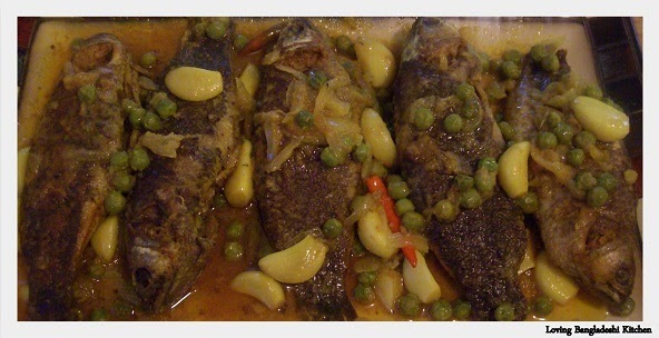 Loving Bangladeshi Kitchen(রান্নাঘর): Koi Fish With Garlic and Peas ...