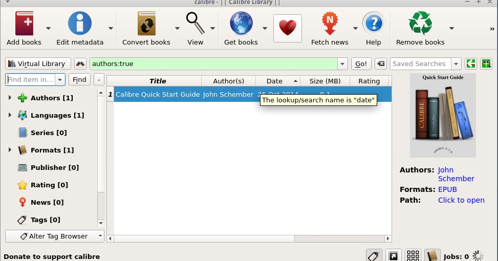 Instale o Calibre 2.22.0