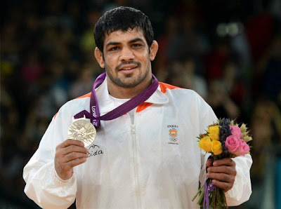 India-at-London-2012-Olympics: Sushil Kumar:Silver 66kg Wrestling Men