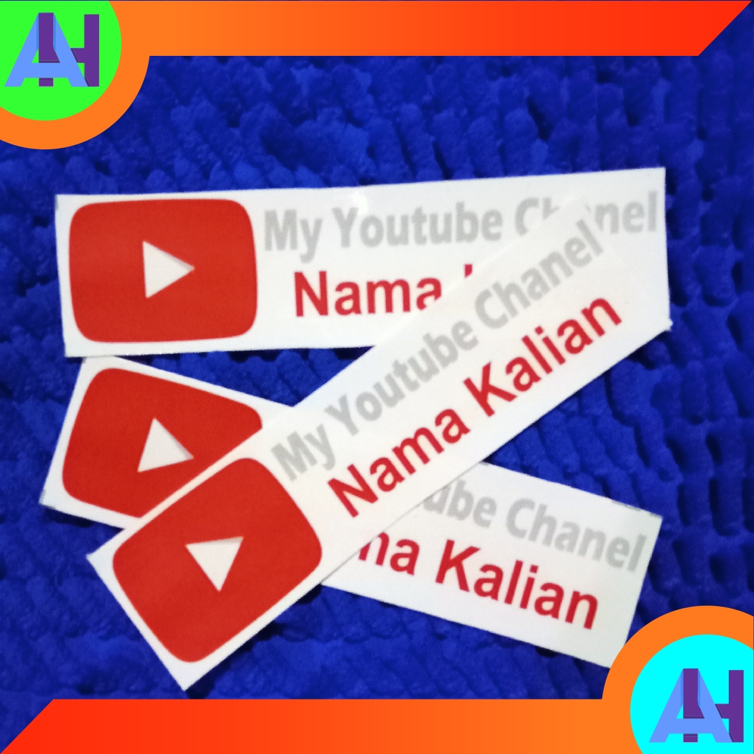 Sticker Costum Nama Chanel Youtube. Sticker Nama Chanel ( Bahan ...