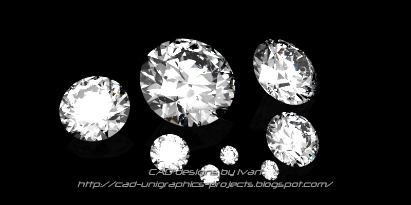 CAD designs by Ivan: Diamond, parametric model (free CAD download file)