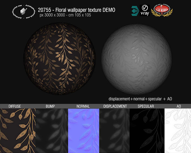 New Lovely Floral Wallpaper Texture Seamless & Maps | Decorate Free