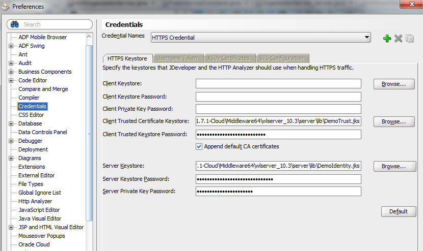 Technology Blog: Weblogic integrated server Demo Identity Keystore and Demo Trust Keystore