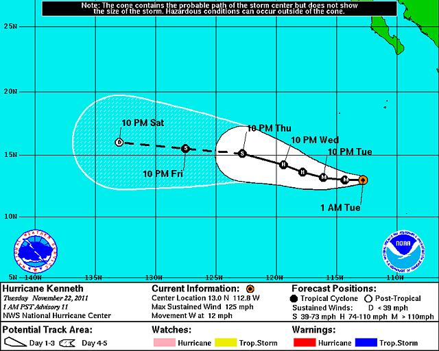 Moisture From Hurricane Kenneth For Thanksgiving!