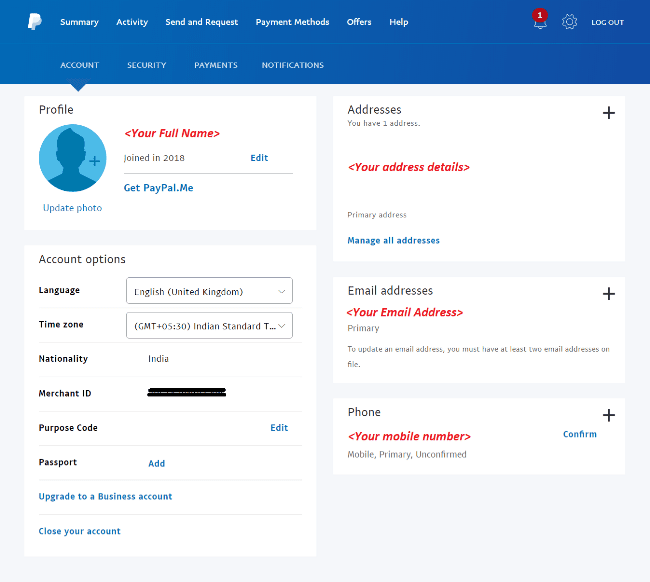 Create Your PayPal Account Fast - Safe, Easy & Verify For FREE | Rs.200 ...