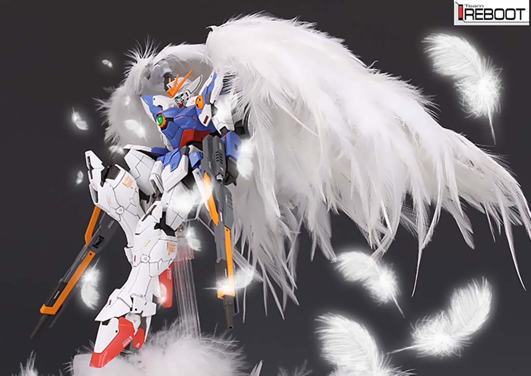 GUNDAM GUY: MG 1/100 Wing Gundam Proto Zero w/ Real Feathers ...