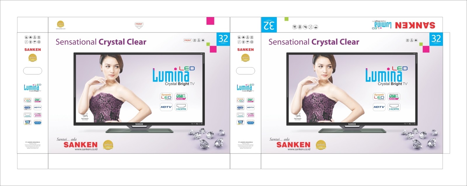 Lumina LED TV Packaging 32 | PichoGrafis