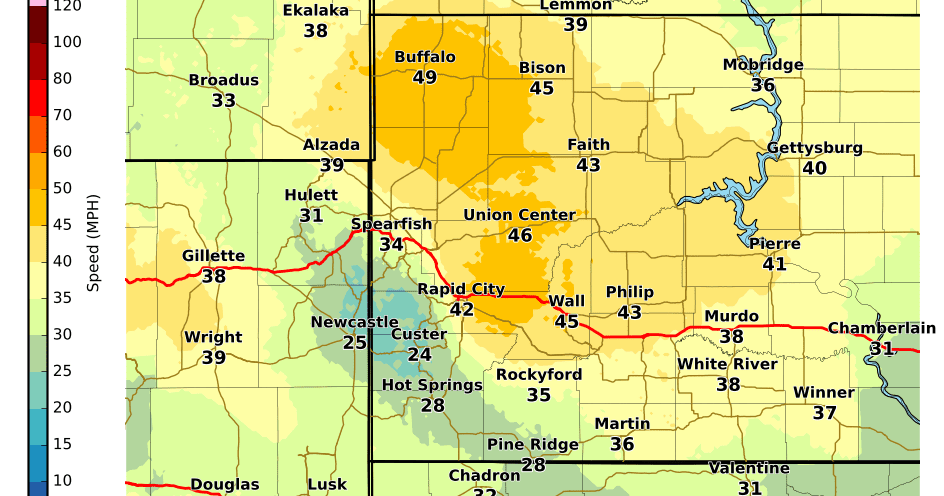 South Dakota Fire Weather: Strong winds expected on Wednesday