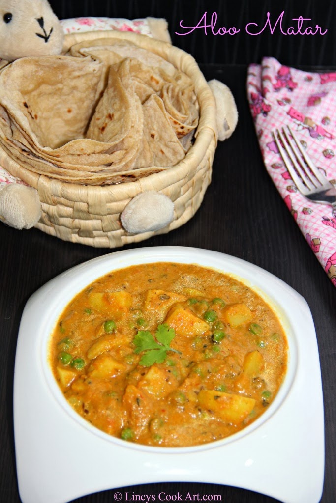 Aloo Matar/ Potato and Peas Masala ~ Lincy's Cook Art