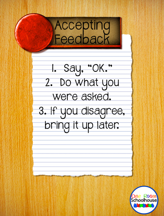 Accepting Feedback: Social Skills | One Room Schoolhouse