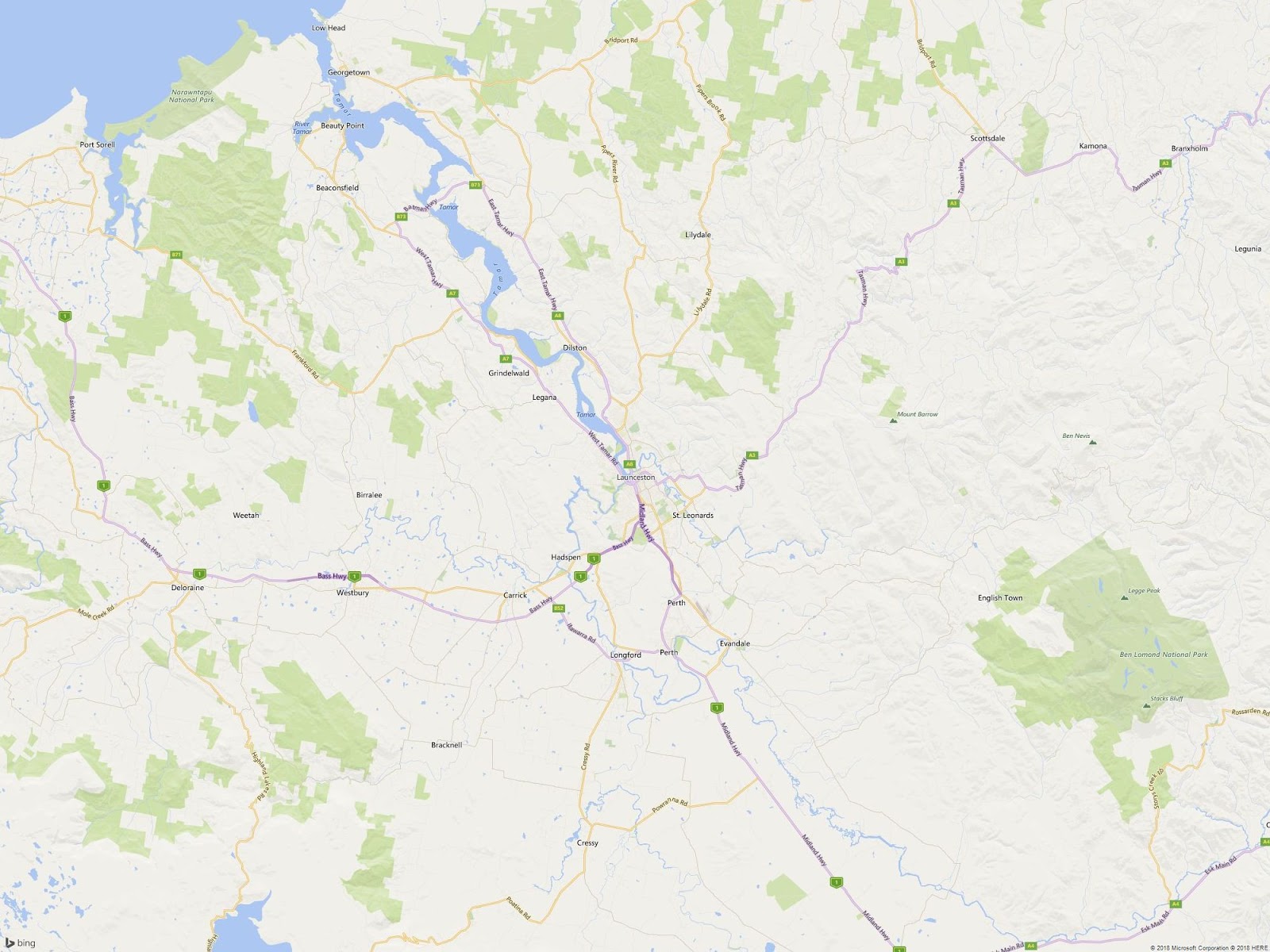 Launceston Map Free Download