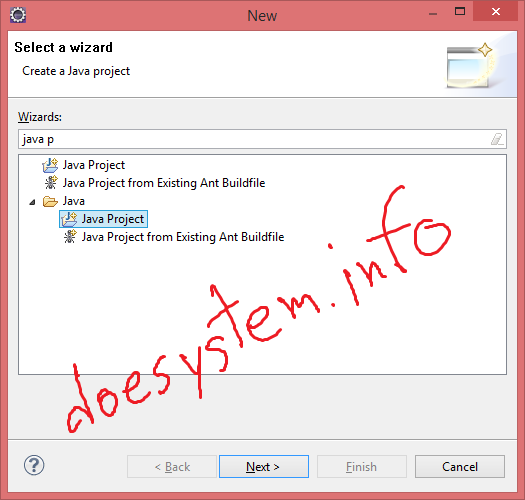 Doesystem: การสร้าง Java Project ใน Eclipse
