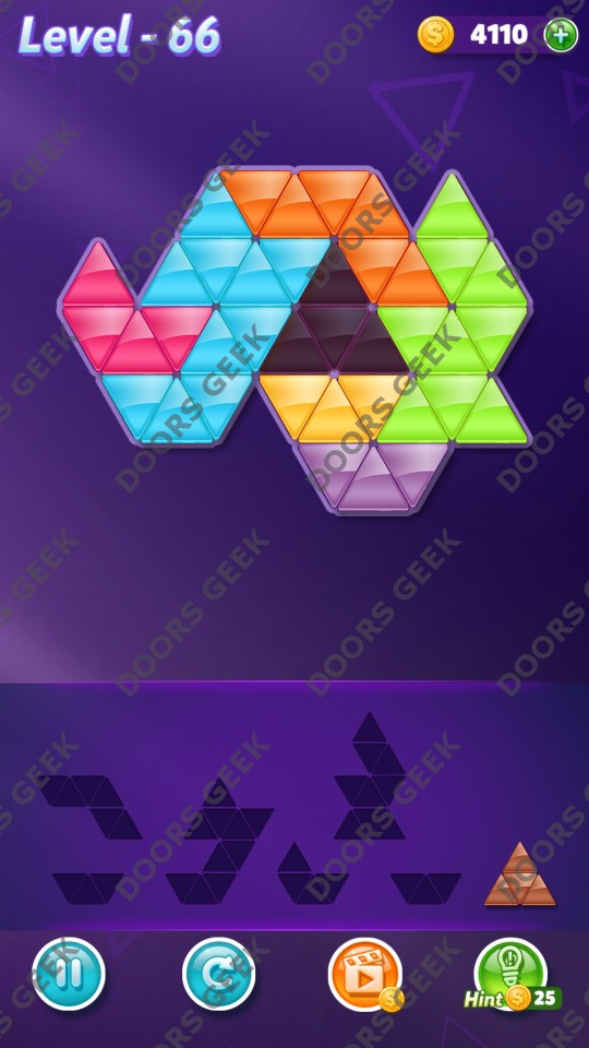Block! Triangle Puzzle 7 Mania Level 66 Solution ~ Doors Geek