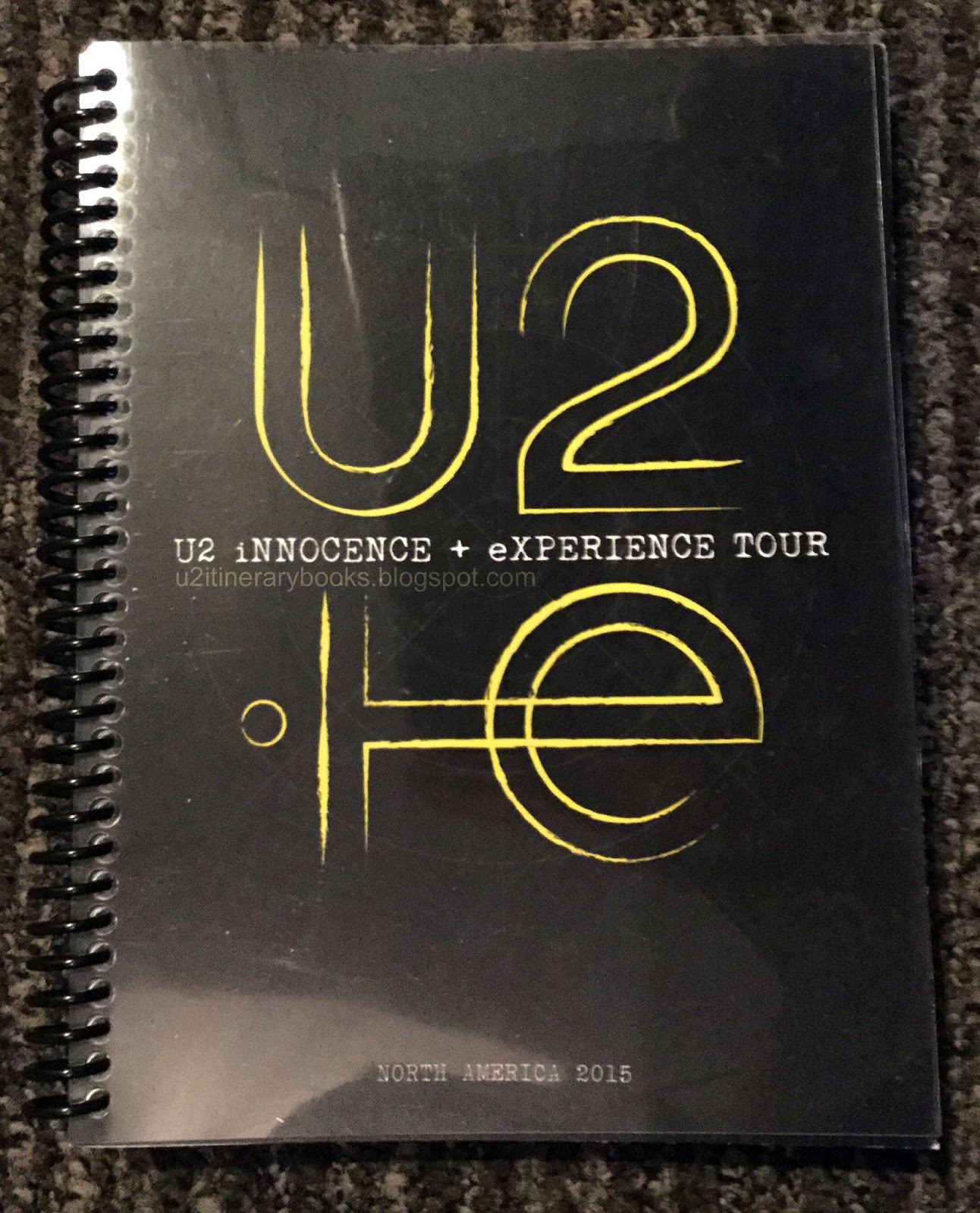 U2 Itinerary Books: U2 i+e Tour Leg 1 USA 2015