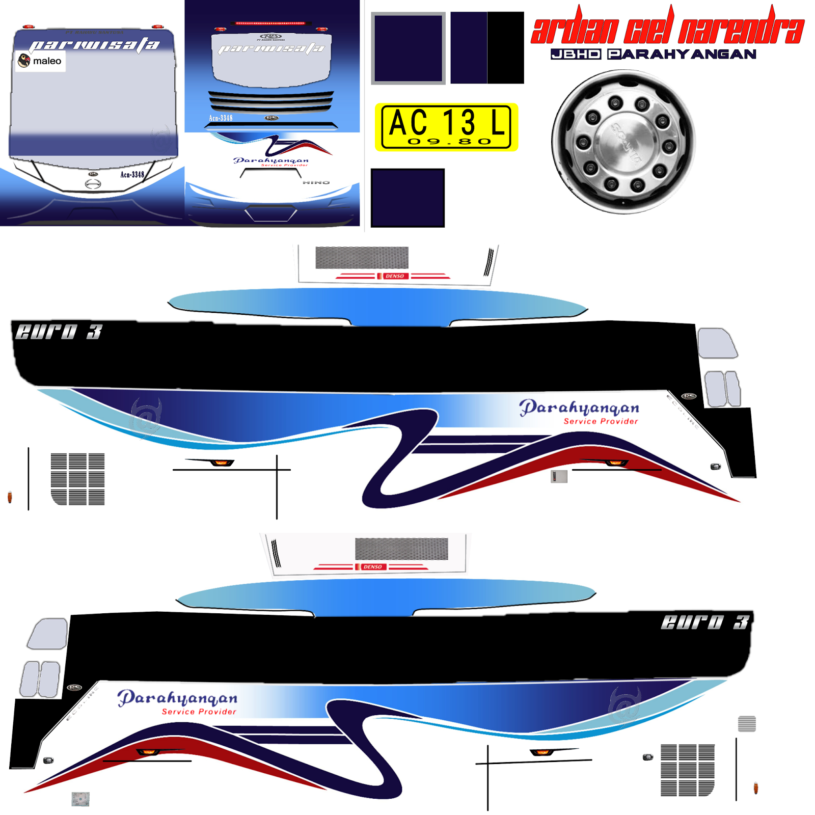 Livery Bus Simulator Indonesia Jernih PNG Bagian V2 | Download Livery ...