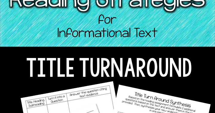iTEach it All: Informational Text Reading Strategies Part 1