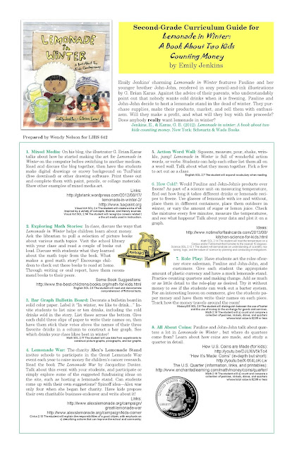 Library is a Verb...: Lemonade in Winter Integrated Literature Guide ...
