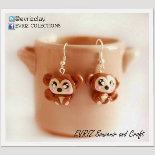 Anting Clay Unik Lucu Bentuk Hewan | EVRIZ Souvenir and Craft