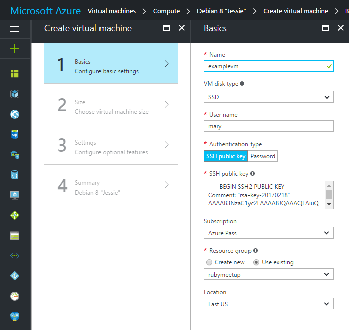 The Data Instructors: Setting up Linux Virtual Machines in Azure For Ruby Development.
