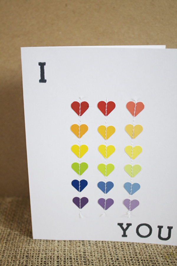 Nest Candy: Paint Chip Hearts Card