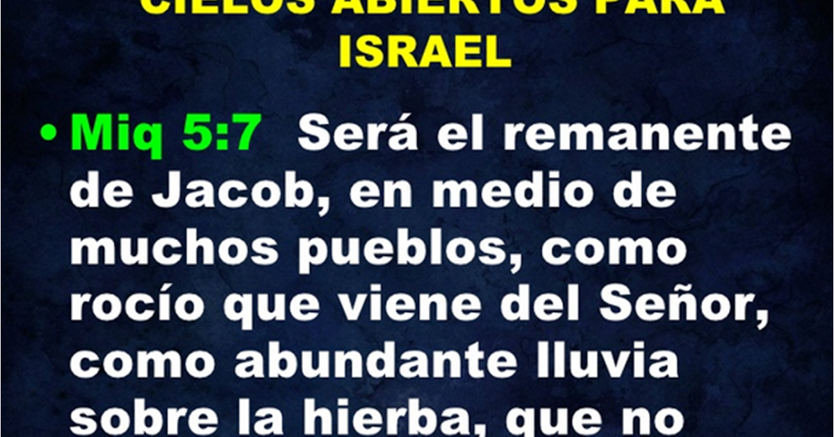 APOCALIPTICO: EL ROCÍO QUE VIENE DEL SEÑOR