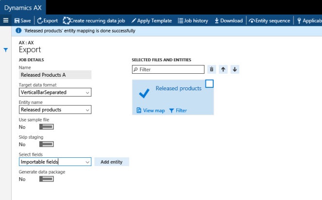 How to use Data Management around products entities on D365 - D365 F&O ...