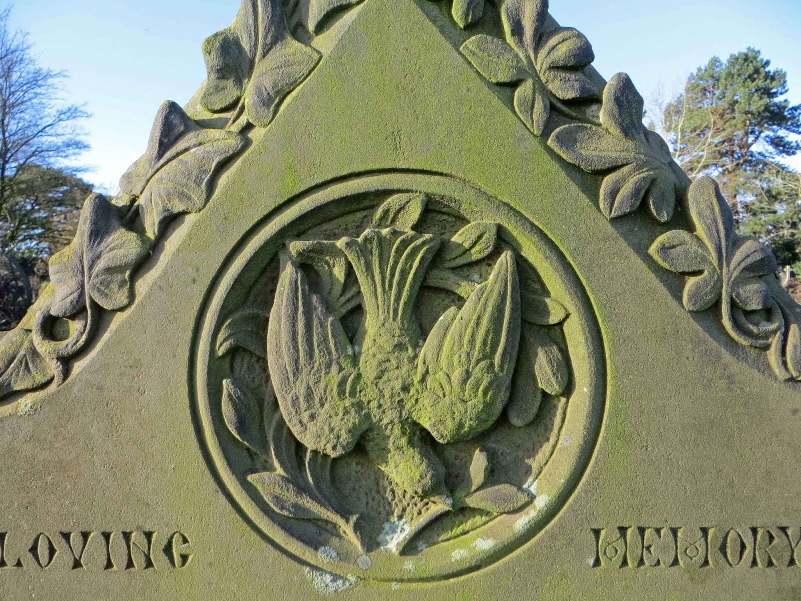 sconzani: Grave matters: Stone birds