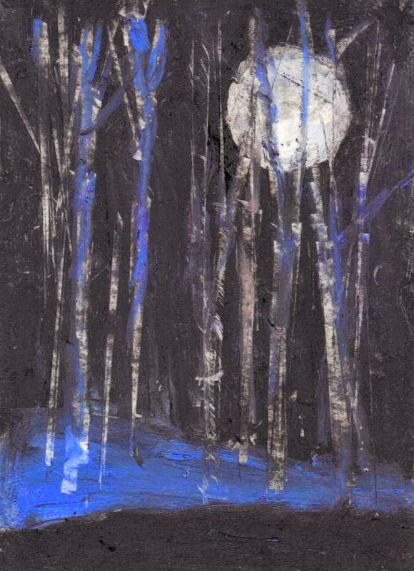Paint Like Nobody's Watching: "Forest by Moonlight" Oil Pastel - 30 ...