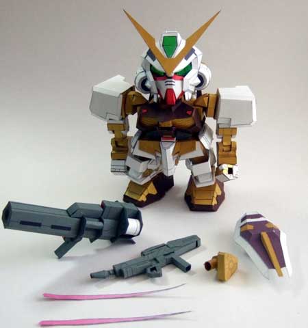 Paper Craft Models: SD Gundam Astray Gold Frame
