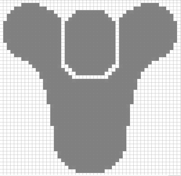 Minecraft Pixel Art Templates: Destiny Logo