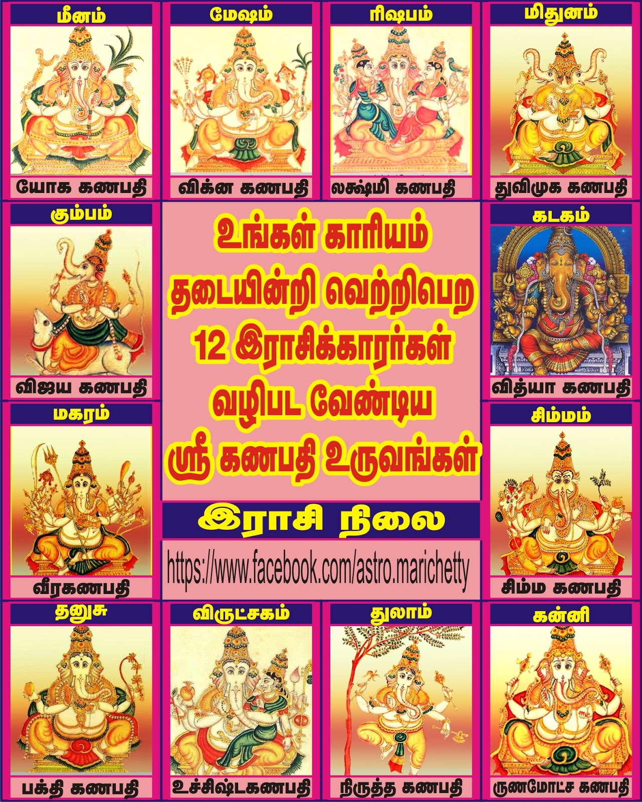 ஜோதிட உலகம்: 12 Rasi Ganapathi_12 ராசி கணபதி