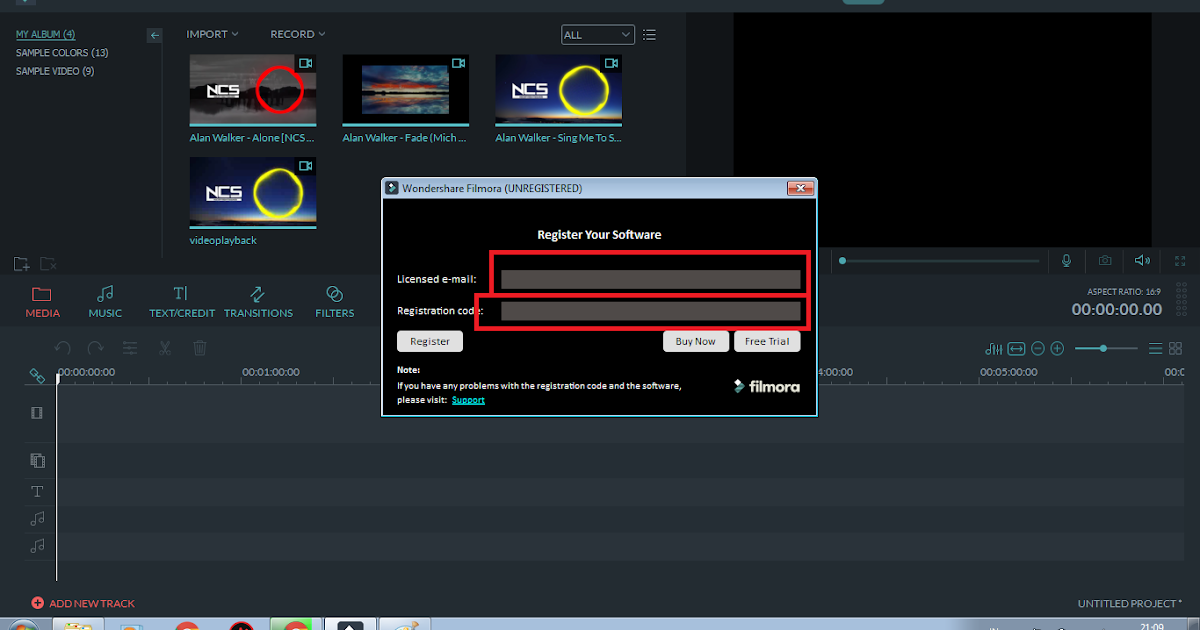Cara (Kode) registrasi Filmora yang Terbaru - Belajar Internet
