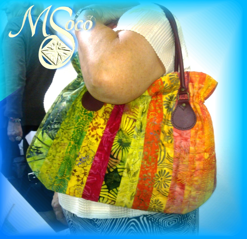 Patchwork Soco: Bolsito con tiras batik