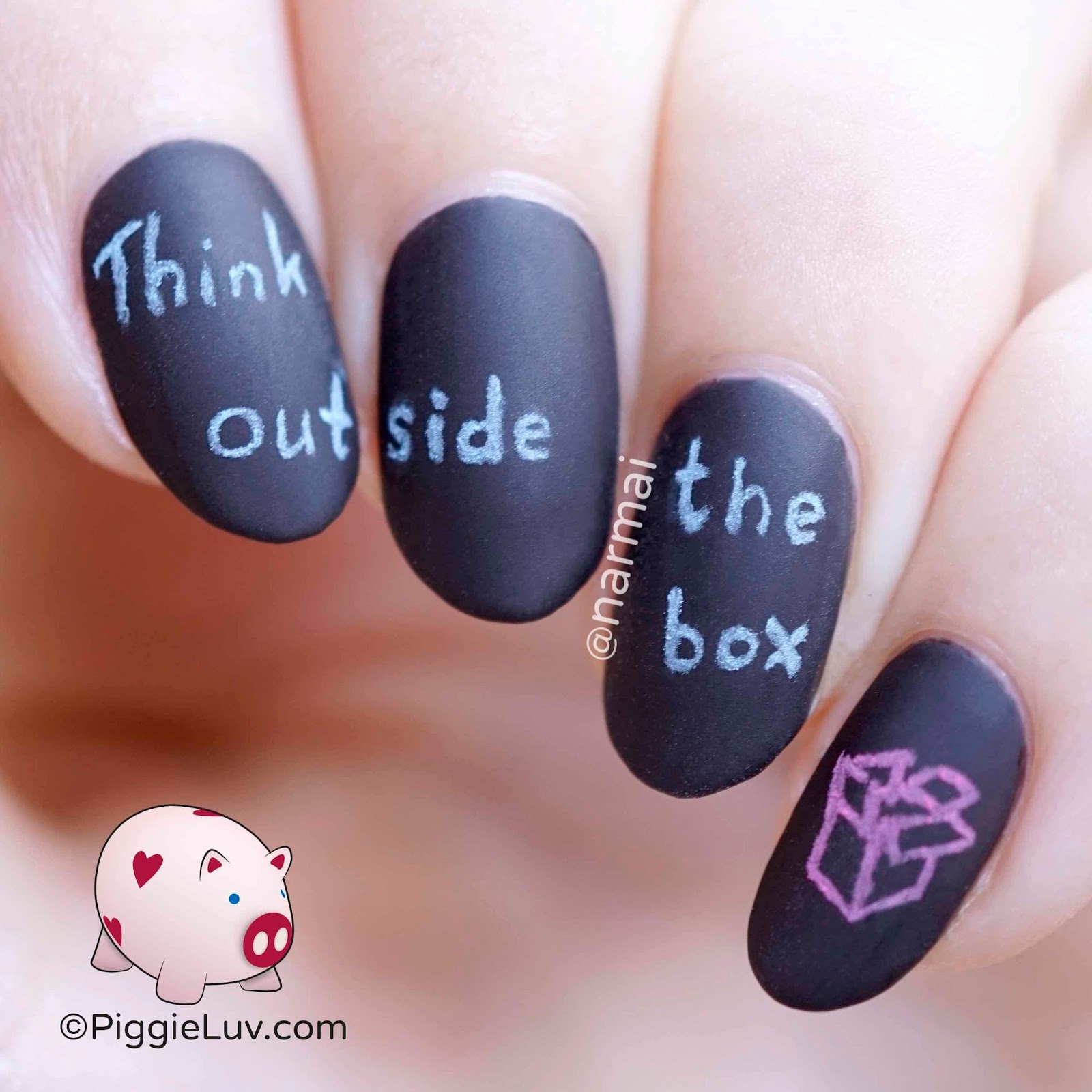 PiggieLuv: Think outside the box nail art