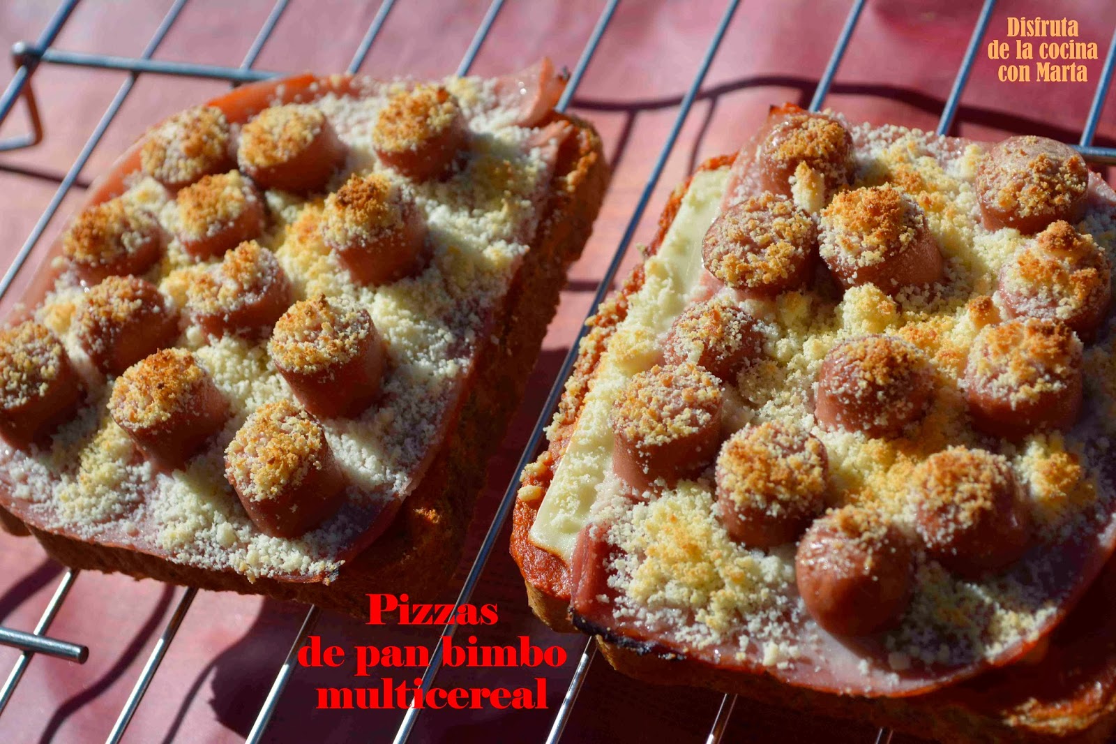 Disfruta de la cocina con Marta: Pizzas con pan bimbo multicereal